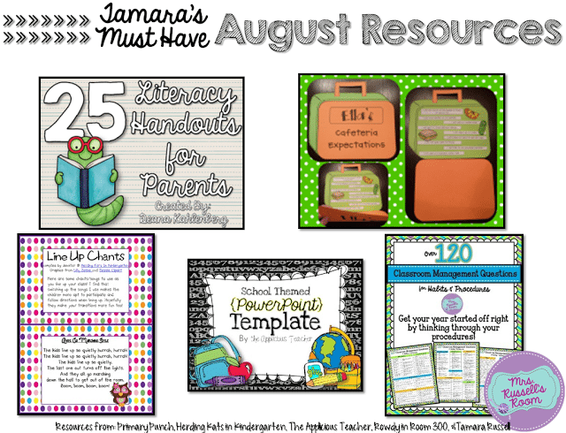 August Teaching Ideas - Mrs. Russell's Room